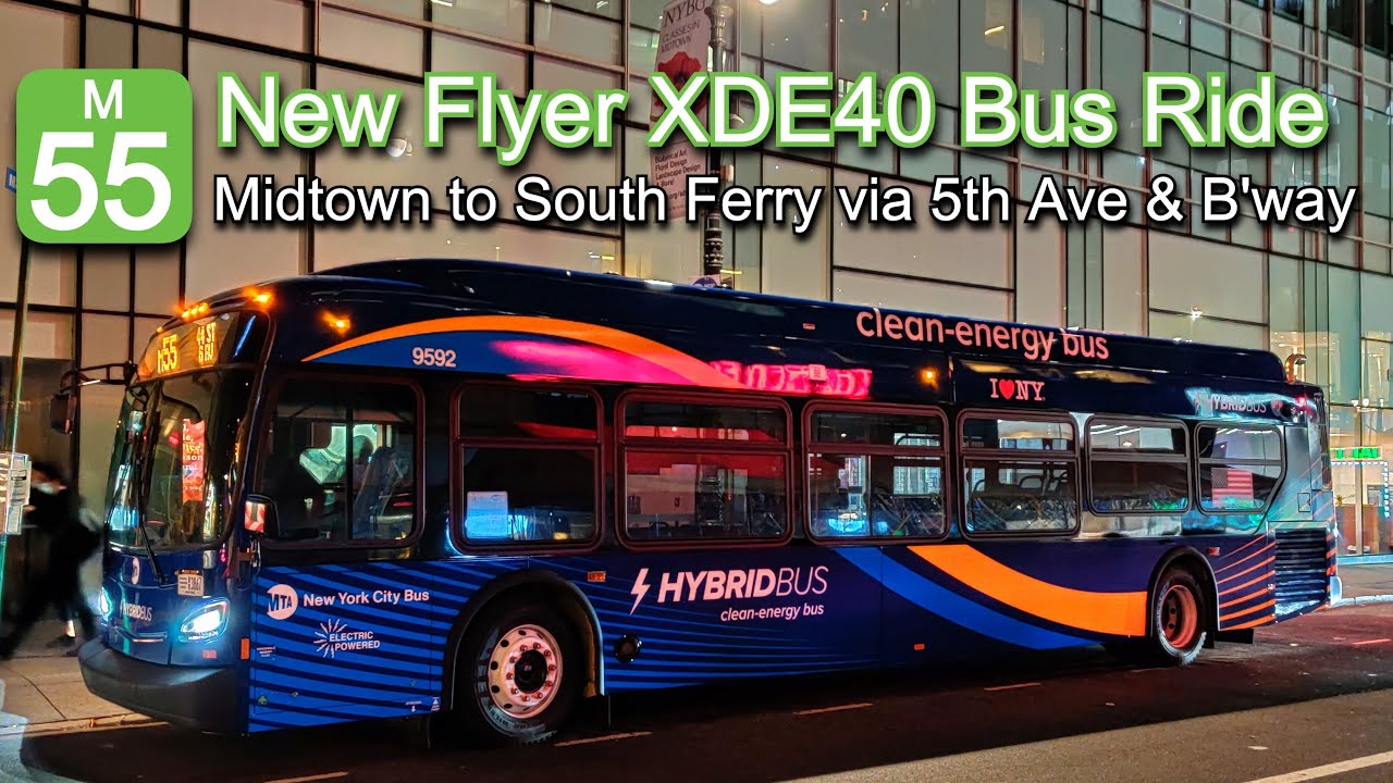 NYCT M55 Bus Ride: Onboard 2021 New Flyer XDE40 9616 from Midtown to ...