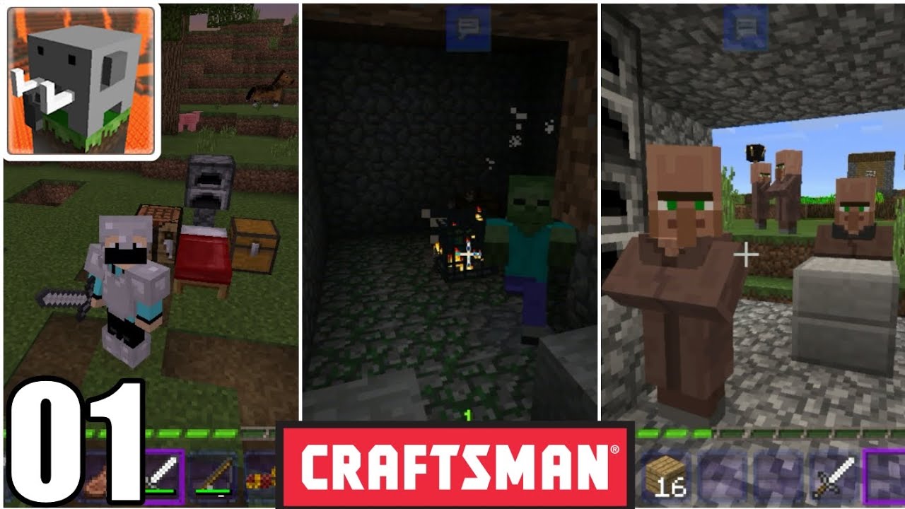 Craftsman Building Craft Survival Gameplay Part 1 (iOS Android) 2023 - YouTube