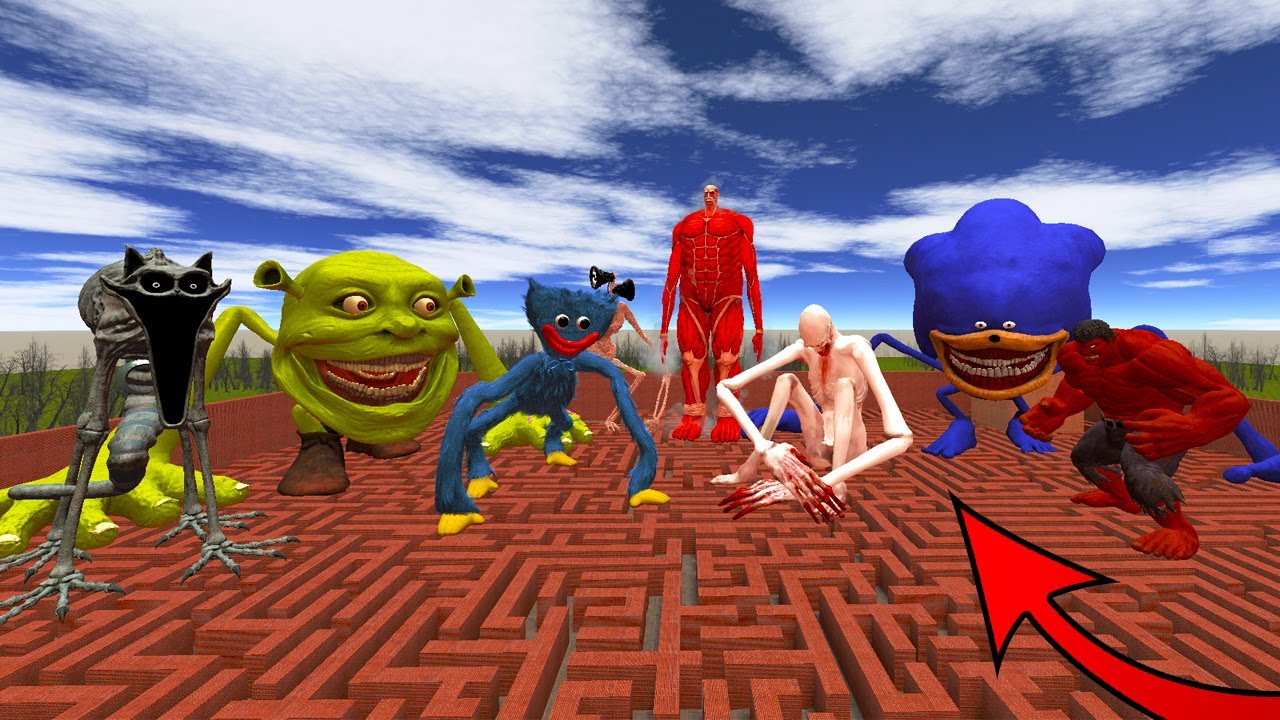 SCP-096 VS RED HULK VS Giant Titan VS SONIC.exe VS CATNAP VS SIREN HEAD ...