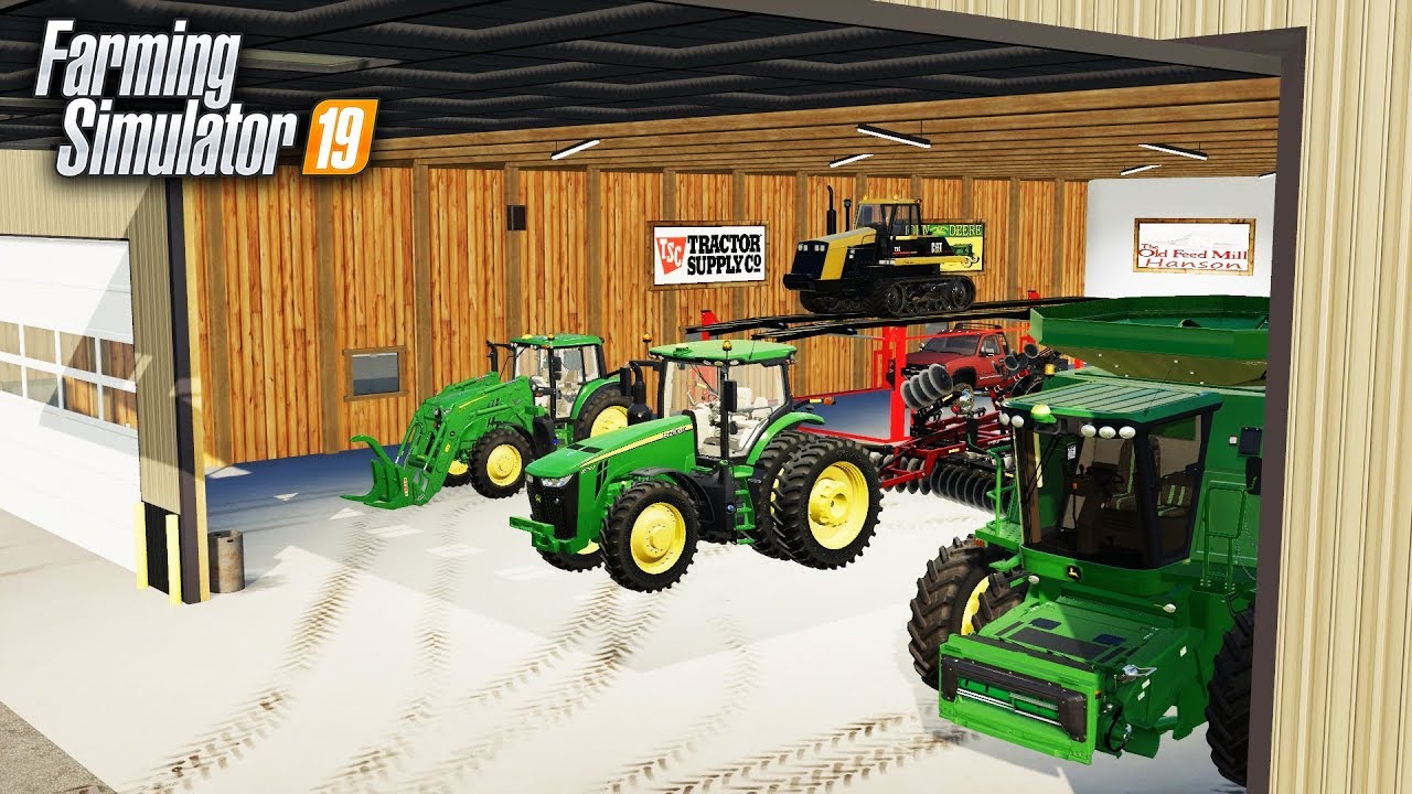 FS19- $200,000 BRAND NEW MACHINE SHED FOR THE FARM! ITS BEAUTIFUL - YouTube