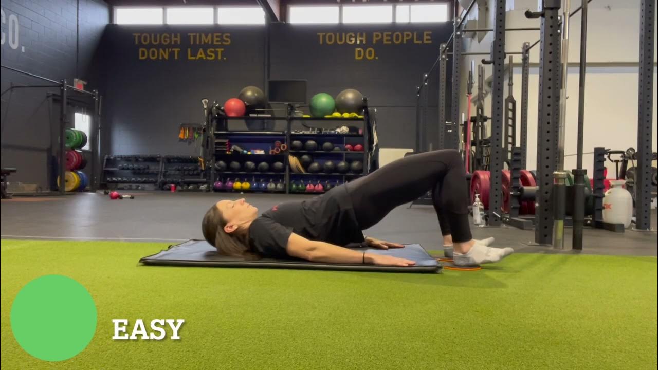 Eccentric hamstring exercise progressions - YouTube