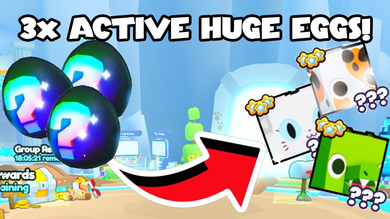 Hatching 3x Active Huge Eggs 🥚🔥 SHINY HUGE KOI FISH! In Pet Simulator ...