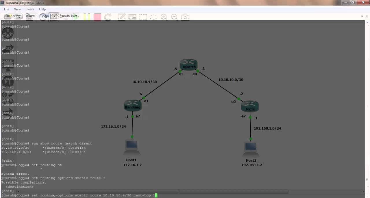 Juniper, Static Routing - YouTube