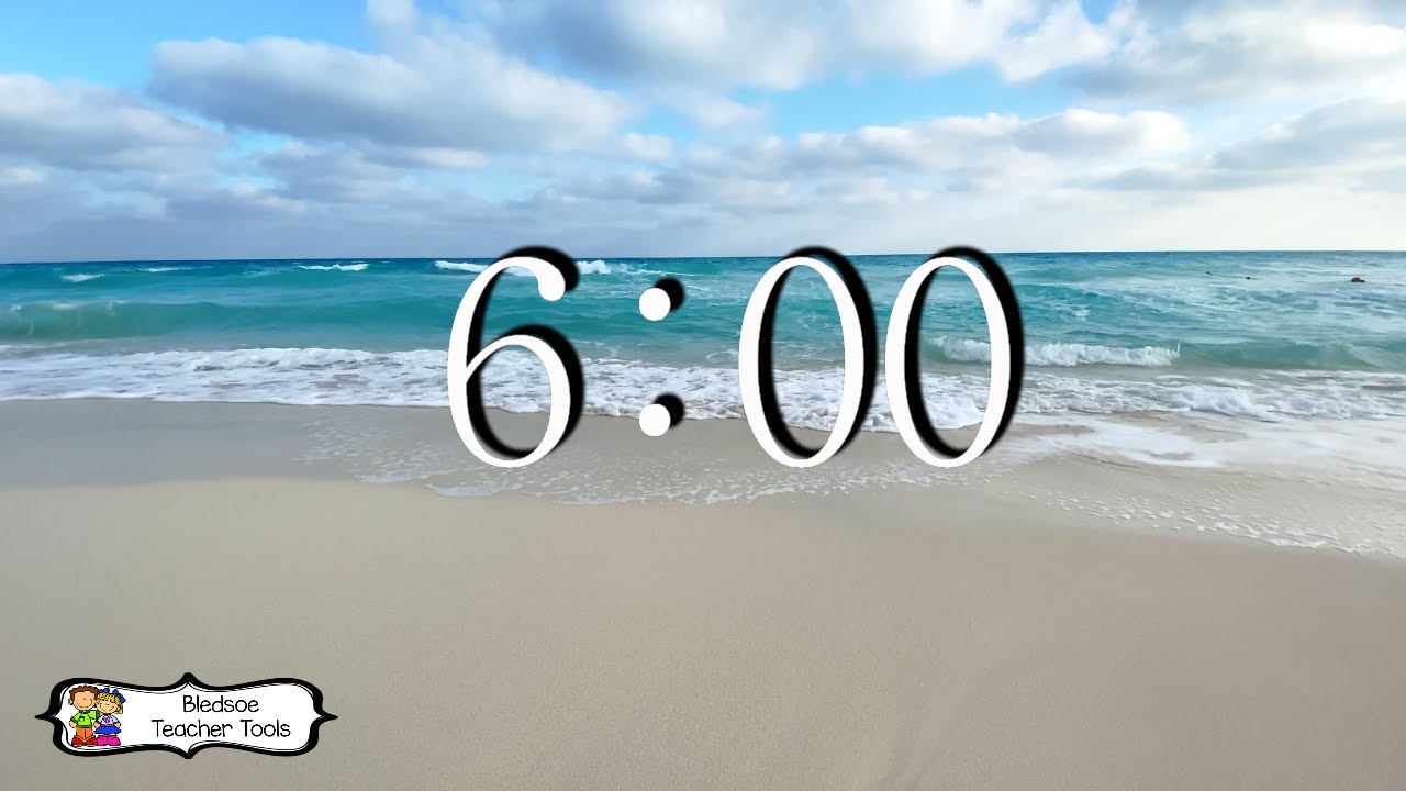 Beach Timer with Ocean Sounds - 6 Minutes - YouTube