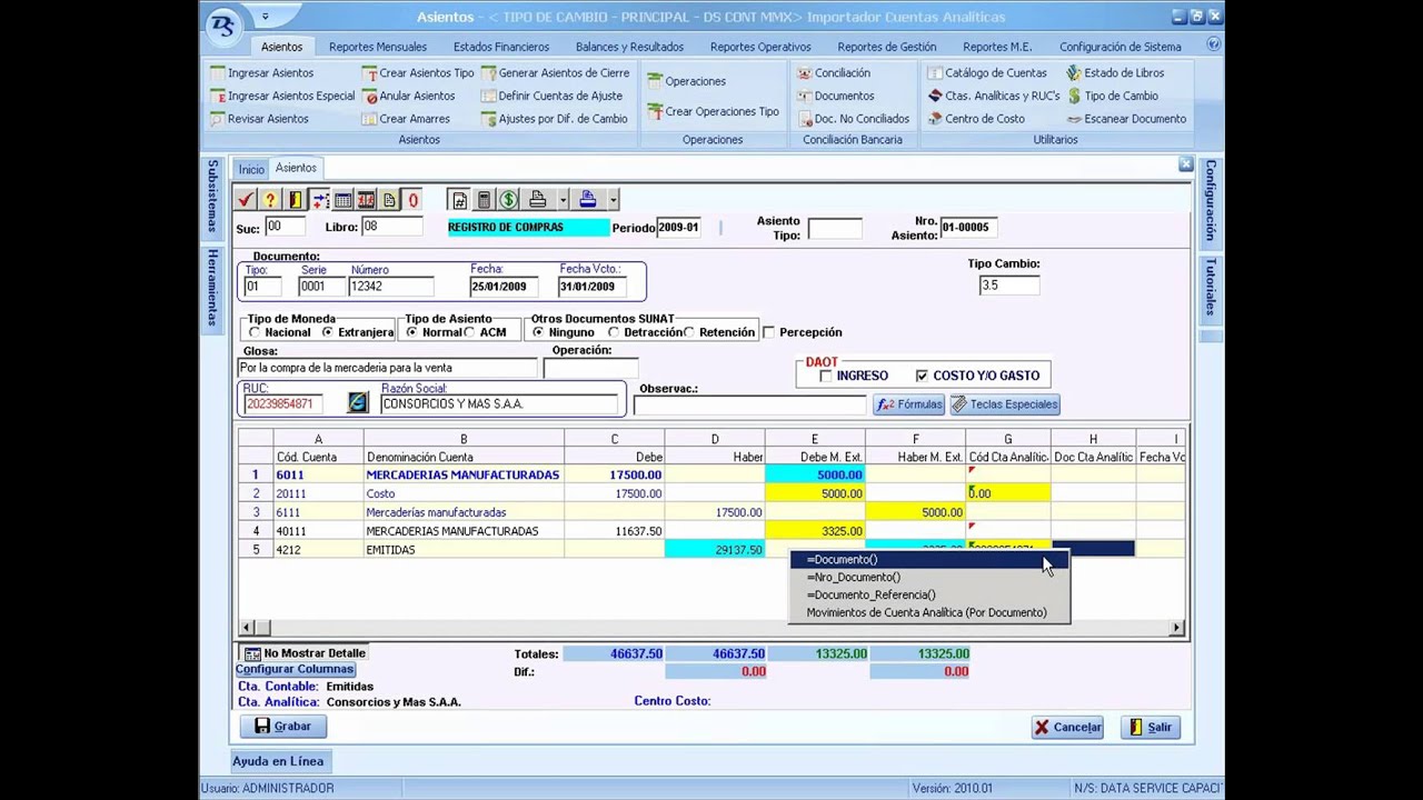 DS CONT 401 Ajuste por Diferencia de Cambio - YouTube