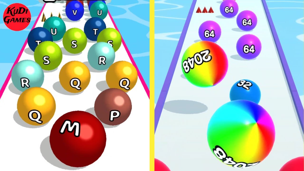A-Z RUN vs BALL RUN 2048 All Levels Gameplay Walkthrough Android iOS ...