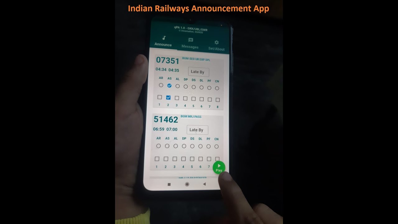 Train Announcement App - YouTube