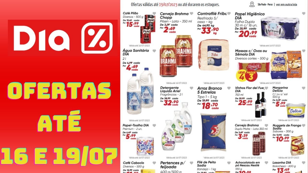 DIA SUPERMERCADO OFERTAS ATÉ 16 E 19/07/2023 FOLHETO OFERTAS DA SEMANA ...