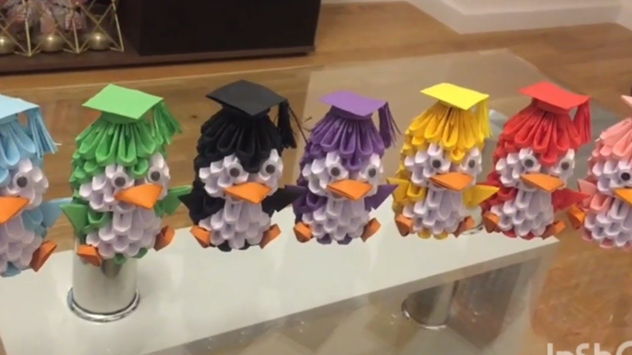Paper penguin | 3d Origami penguin with paper | 3D origami tutorial ...