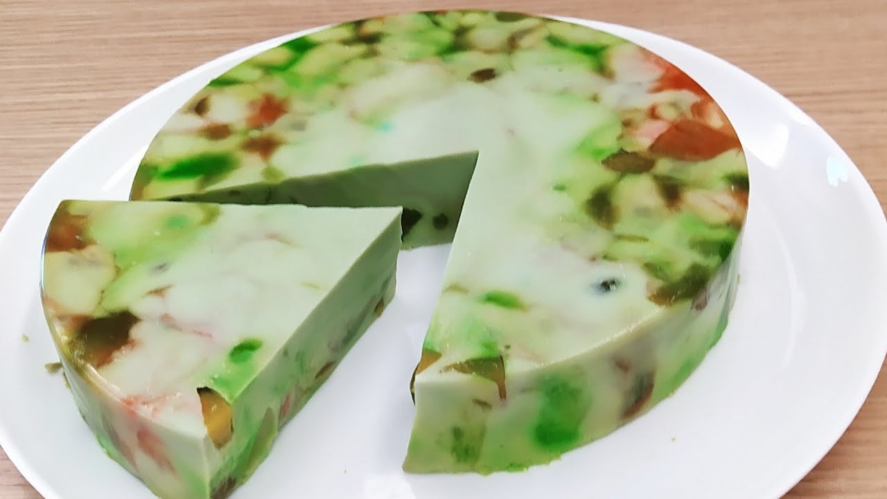 Camouflage Pandan Pudding - YouTube