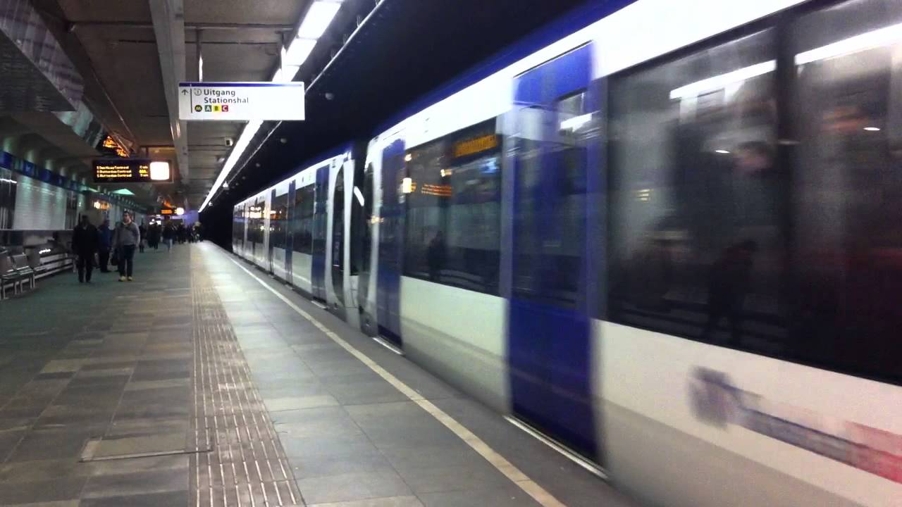 RET Metro RSG3 (5520-5505) Vertrek Beurs lijn E richting Den Haag ...