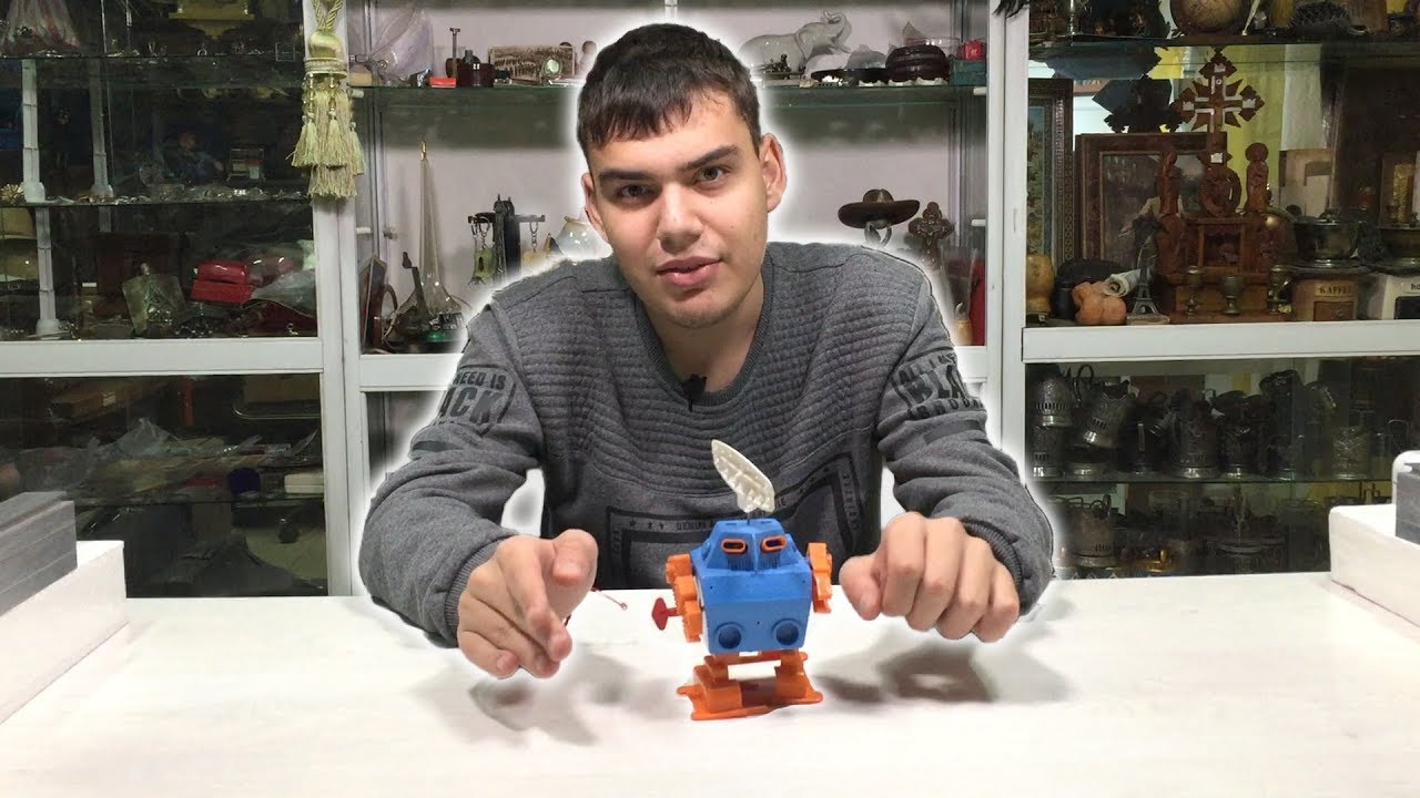 Young Boy Thoughts on Mechanical Russian Space Age Explorer Robot Toy ...