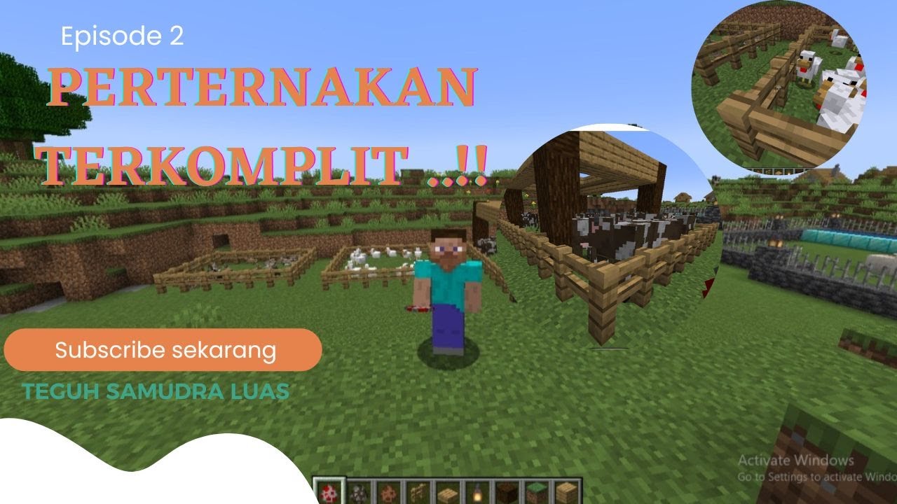 PERTERNAKAN HEWAN TERKOMPLIT.!! BUILD MINECRAFT episode2 - YouTube