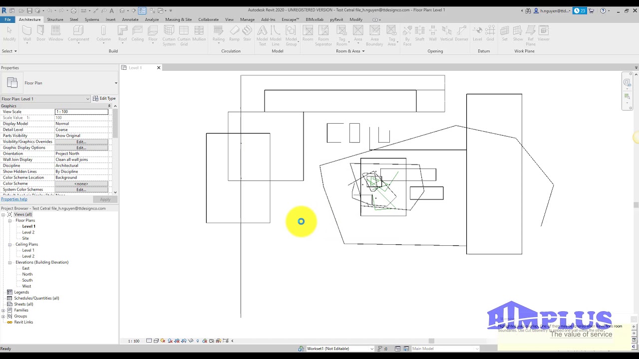 How to make Central file for server cloud in Revit 2020 - YouTube