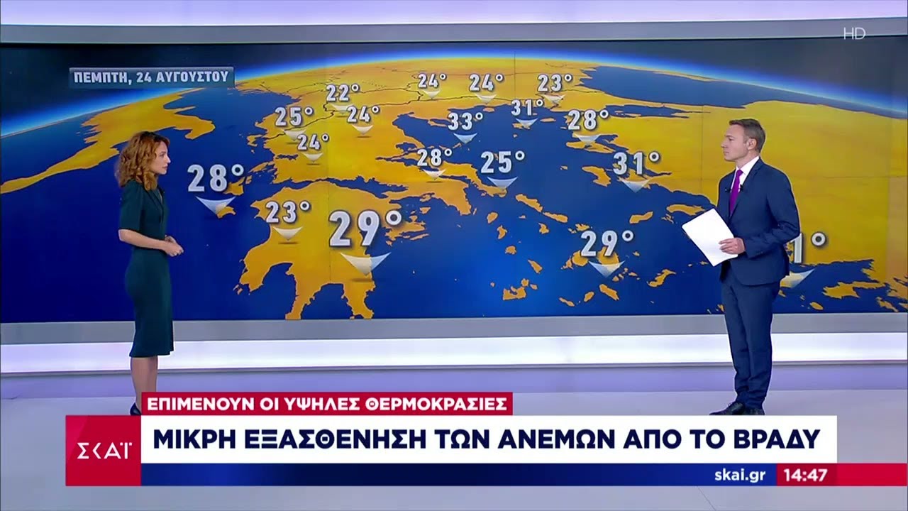 Καιρός: Μικρή εξασθένηση των ανέμων από το βράδυ - Επιμένουν οι υψηλές ...