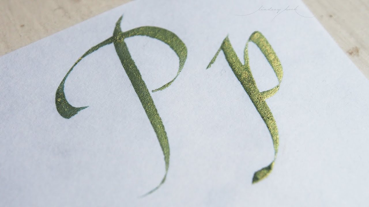 Italic Calligraphy Alphabet - Letter P - YouTube