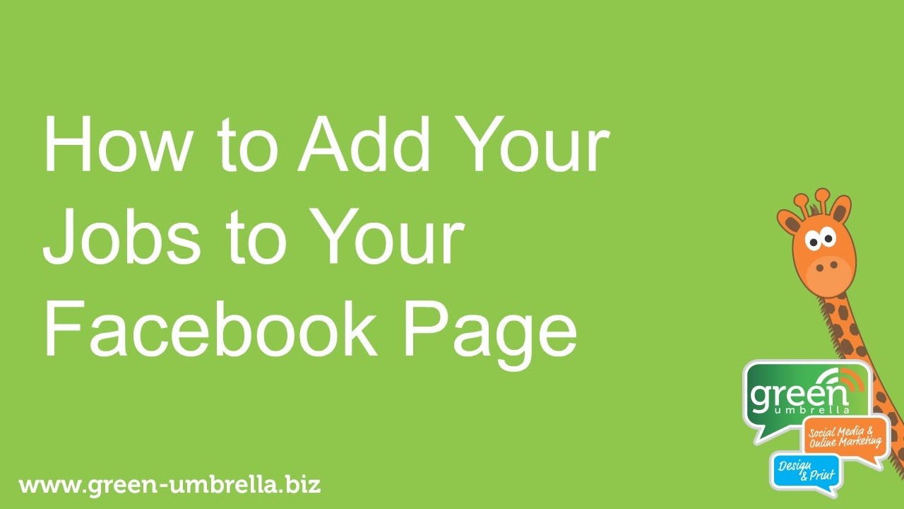 How to Add Your Jobs To Your Facebook Page - YouTube