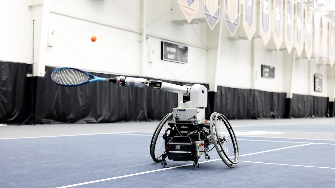 Meet E.S.T.H.E.R. the Tennis Playing Robot - YouTube