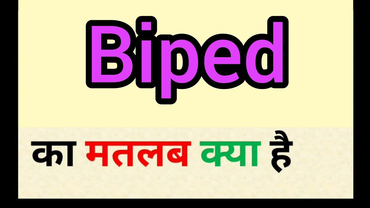Biped meaning in hindi | biped ka matlab kya hota hai | word meaning ...