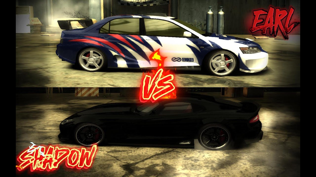 nfs most wanted shadow vs earl - YouTube