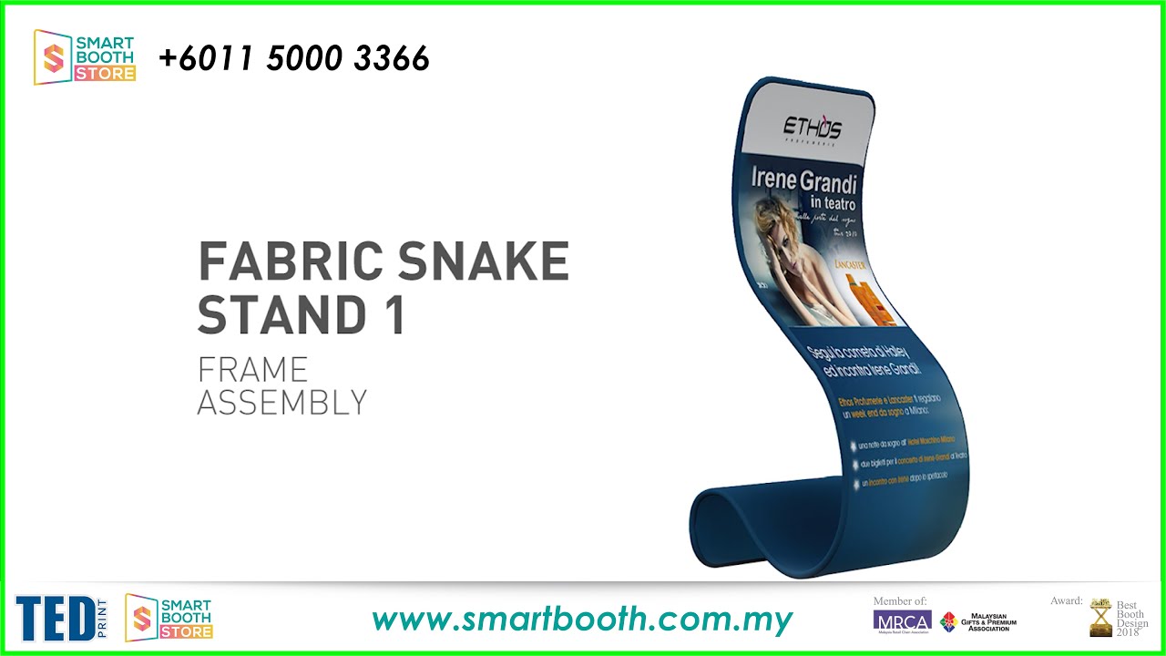 How to install SmartBooth Snake Shaped Stand (EM17Y1) - YouTube