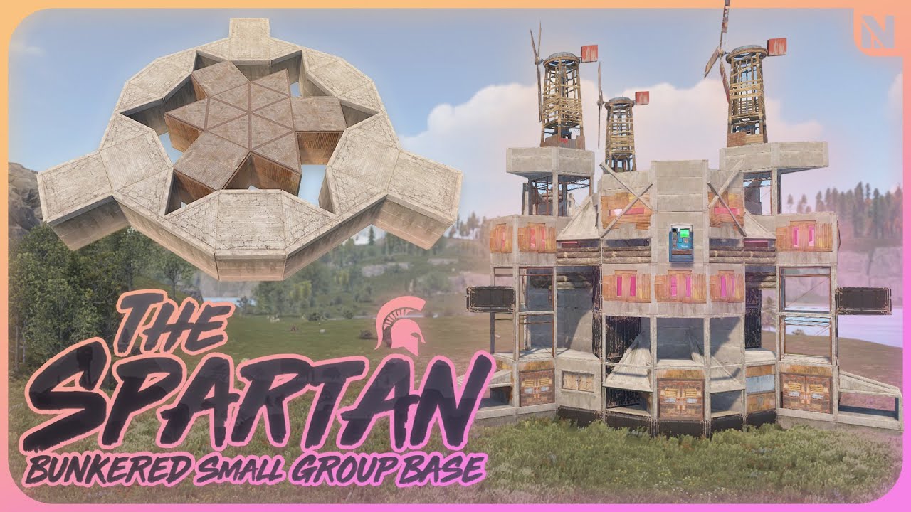 The Spartan | Bunkered Small Group Base | Rust Base 2024 - YouTube