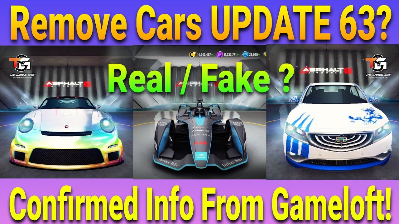 Remove Cars *UPDATE 63* ?? 😱 | Remove Cars After Update 63 Asphalt 8? | Asphalt 8 Update 63 ...
