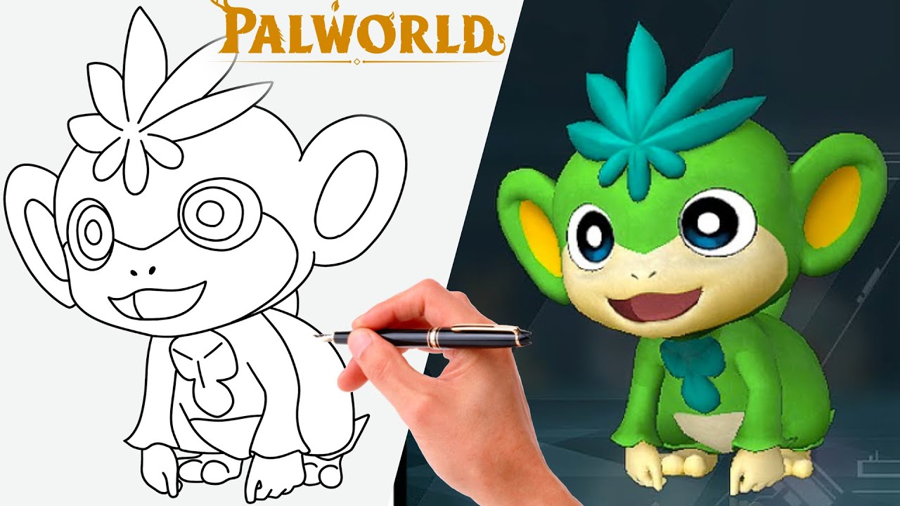 Cómo dibujar TANZEE de PALWORLD | Palworld Dibujos - YouTube