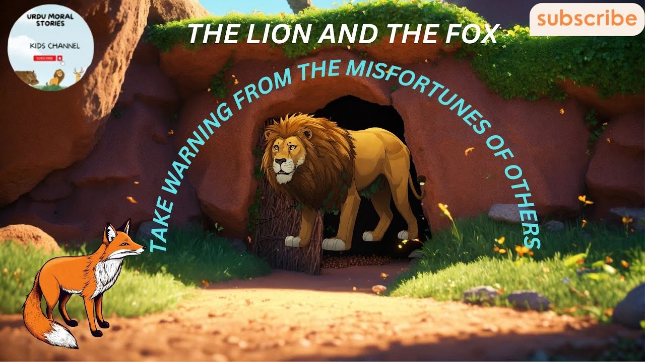 THE LION AND THE FOX STORY FOR KIDS | KIDS STORY URDU | MORAL STORY ...