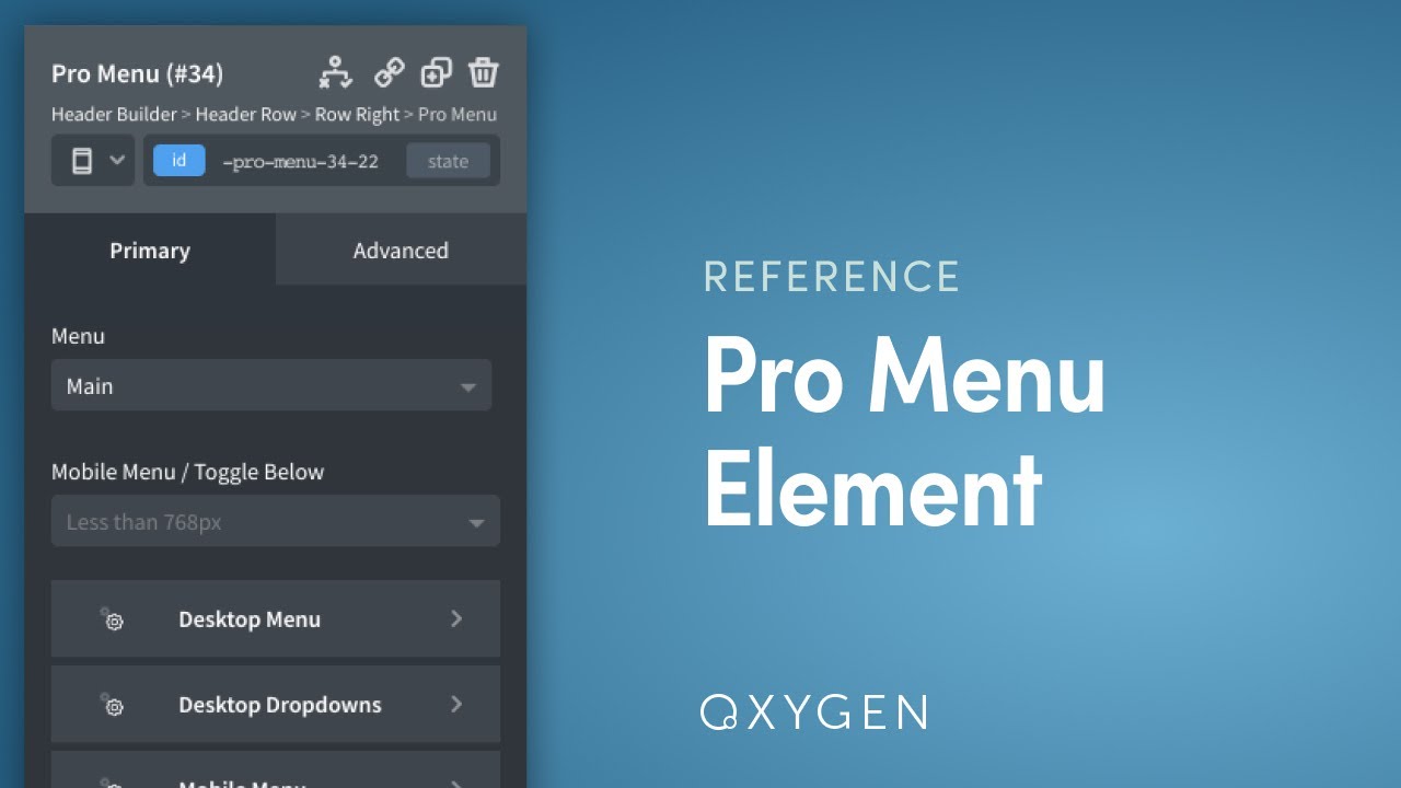 The Pro Menu Element - YouTube
