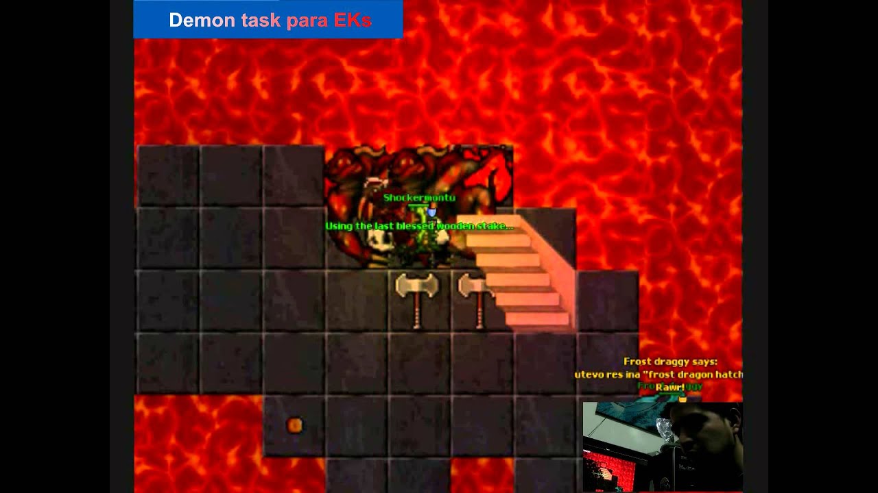Tibia tutorial: como hacer Demon oak task para EK la forma economica...Killing in the name of ...