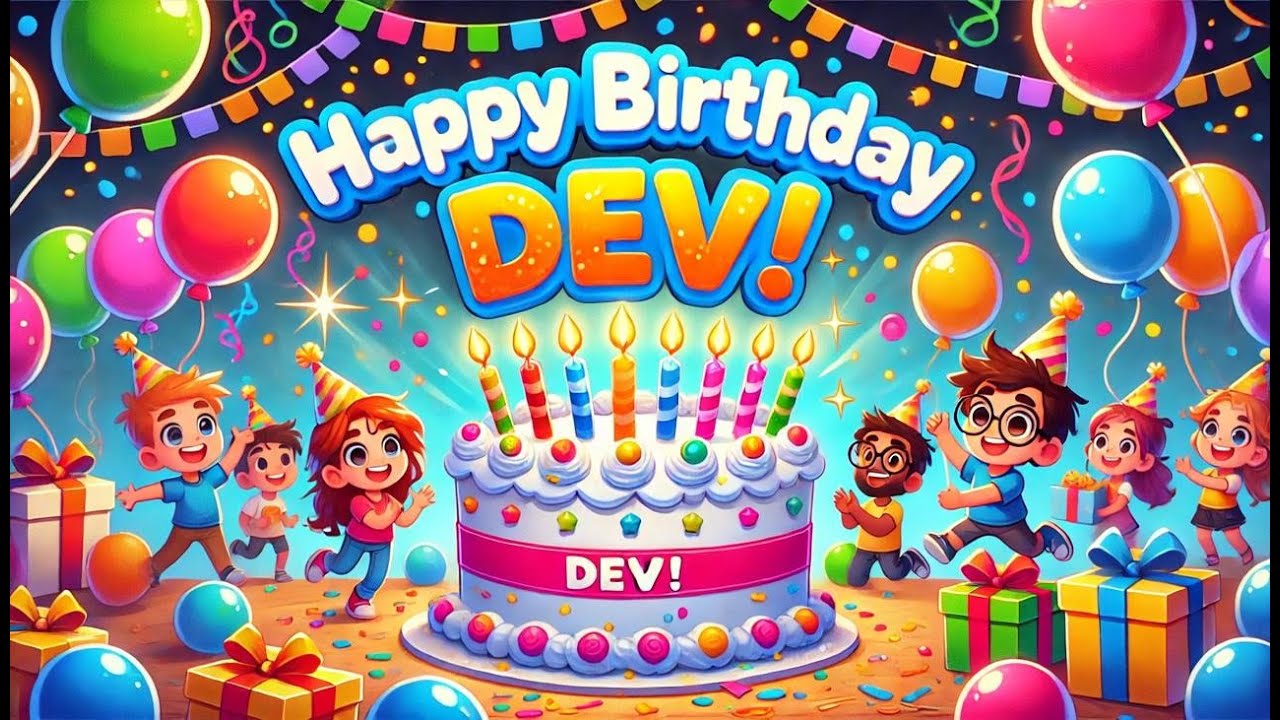 🎂 Happy Birthday Dev 🎉 Best Birthday Song for Kids | Fun & Cheerful ...