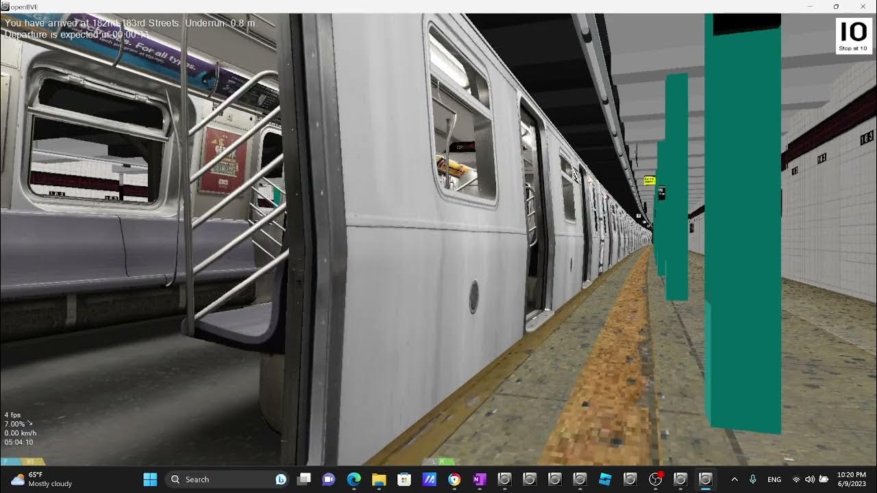 Openbve New 2020 3d R160A Alstom B Train Arriving & Departing at 182nd-183rd Streets - YouTube
