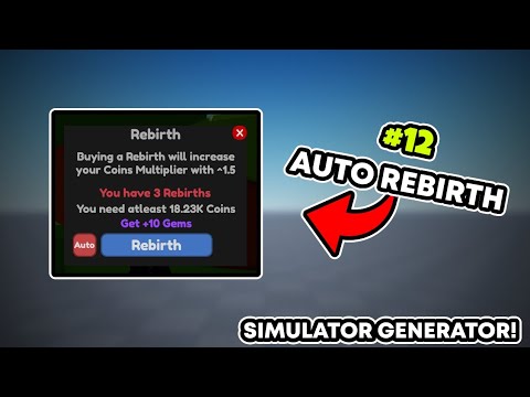How to ADD Auto Rebirth System (SIMULATOR GENERATOR) - YouTube