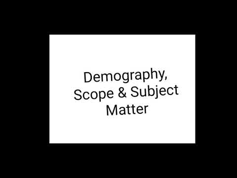Demography,Scope & Subject Matter,A.VYAS - YouTube