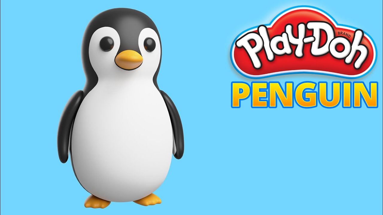 How to make play-doh penguin /clay art - YouTube