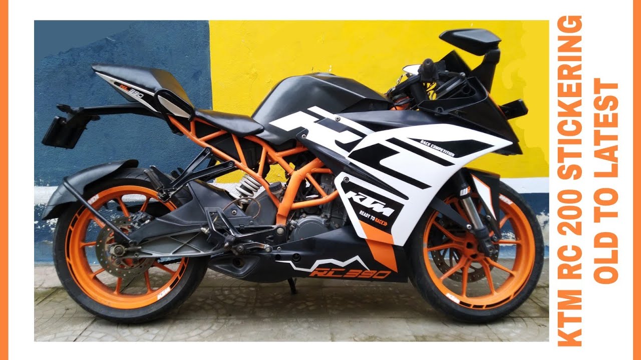 KTM RC 200 stickering Bike Wrapping KTM Duke - YouTube