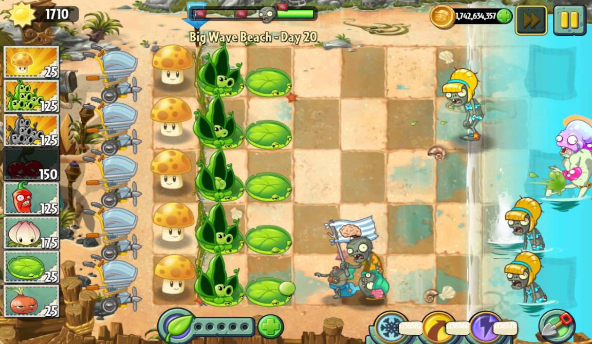 Pea Pod Freeze Glitch - Plants Vs. Zombies 2: It's About Time - YouTube