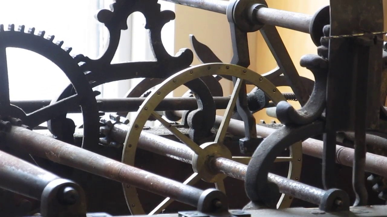 Hasham tower clock pinwheel escapement - YouTube
