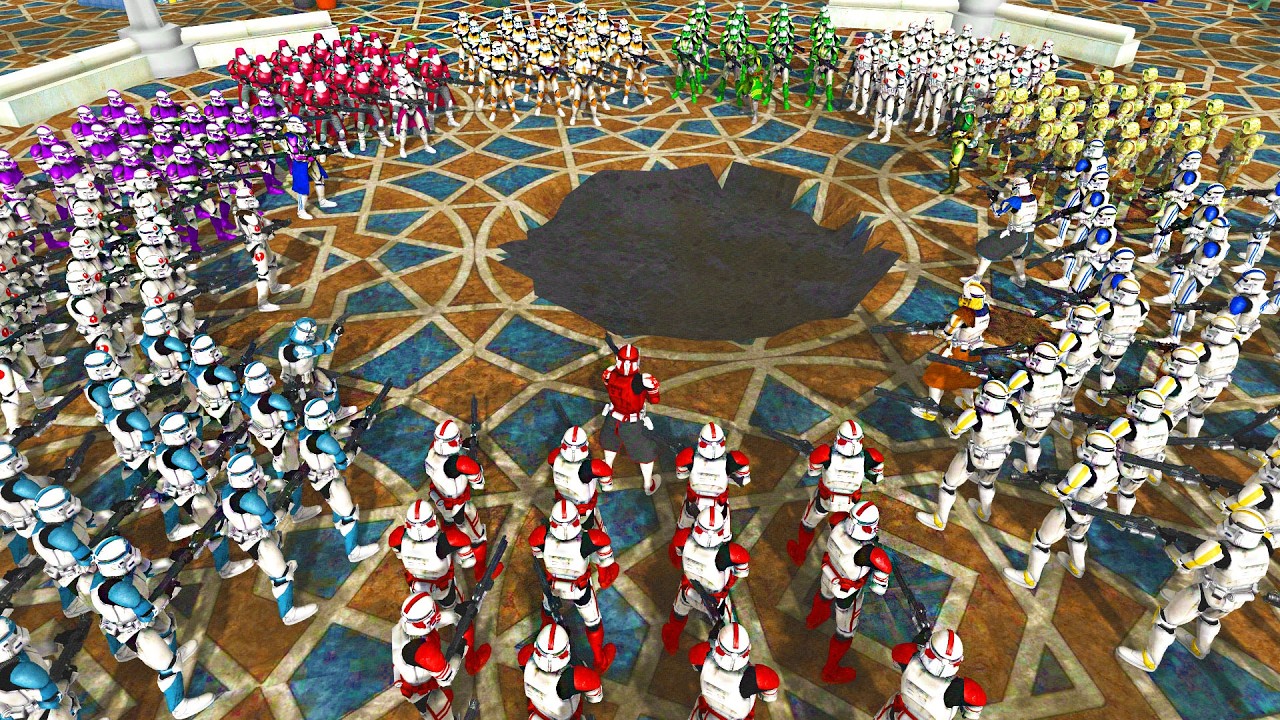 Every Clone Trooper Legion ARENA BATTLE w/ All Commanders! - Men of War ...