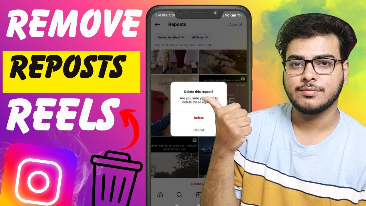 How To Remove Repost Reels From Profile | Instagram Repost Reels Kaise ...