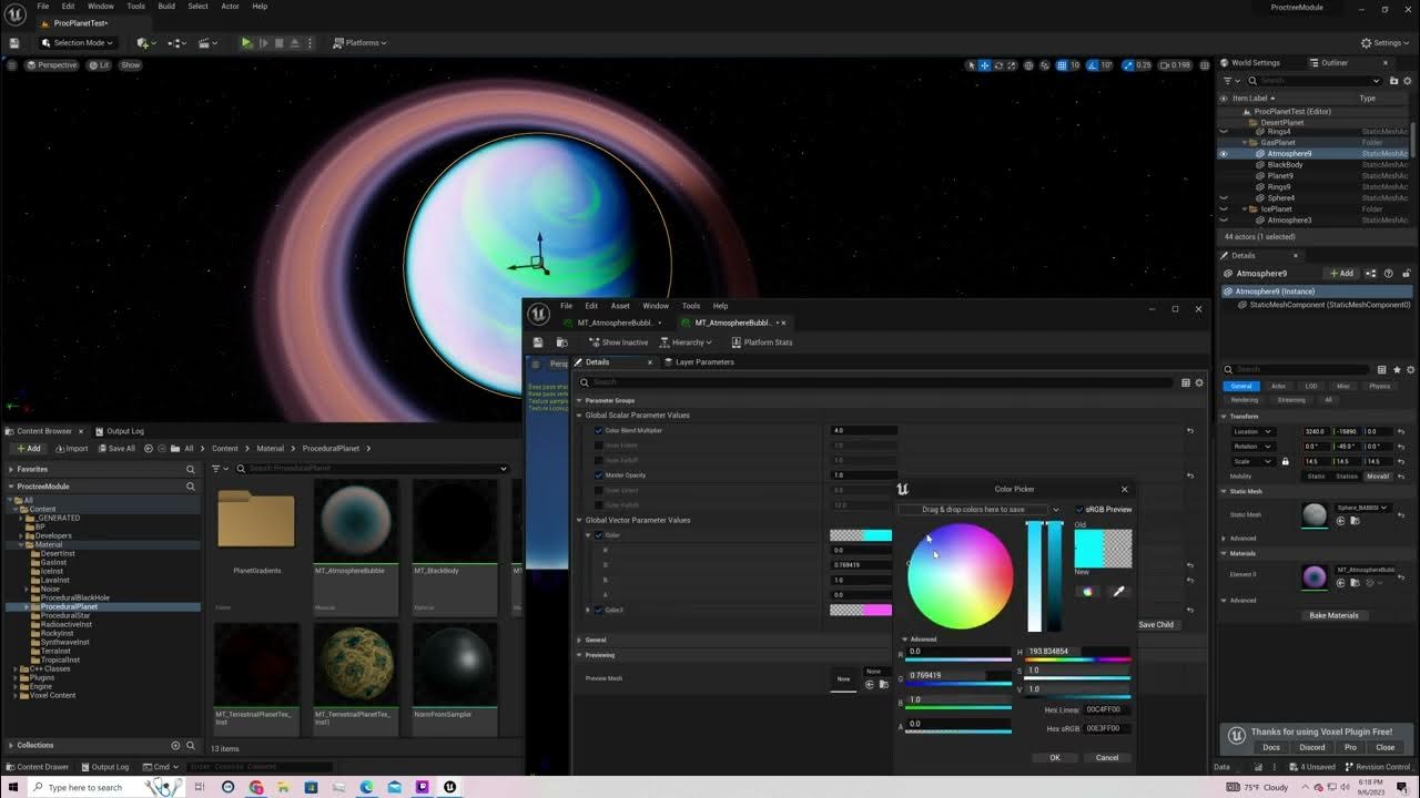 UE5 - Procedural Planet Materials Tutorial - Part 5: Gas Planet Material - YouTube