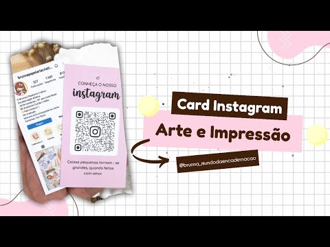 CARTÃO / CARD INSTAGRAM PERSONALIZADO | ARTE E IMPRESSÃO - YouTube