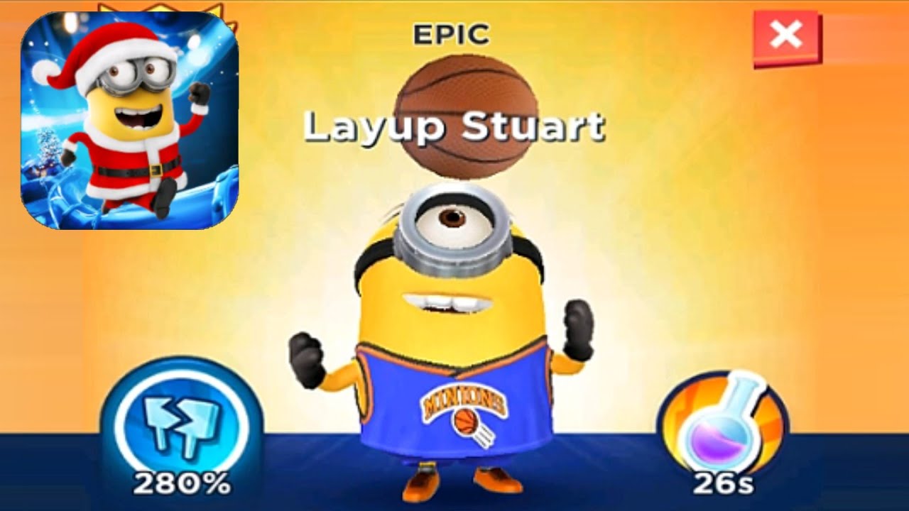 Minion rush Layup Stuart minion HAPPY HOLIDAY gameplay walkthrough ios ...