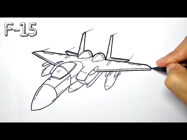 How To Draw A Fighter Jet, Aeroplane In Easy Steps For, 48% OFF