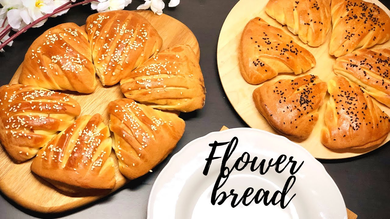 How to make Flower Bread- Flower Bread Recipe - YouTube