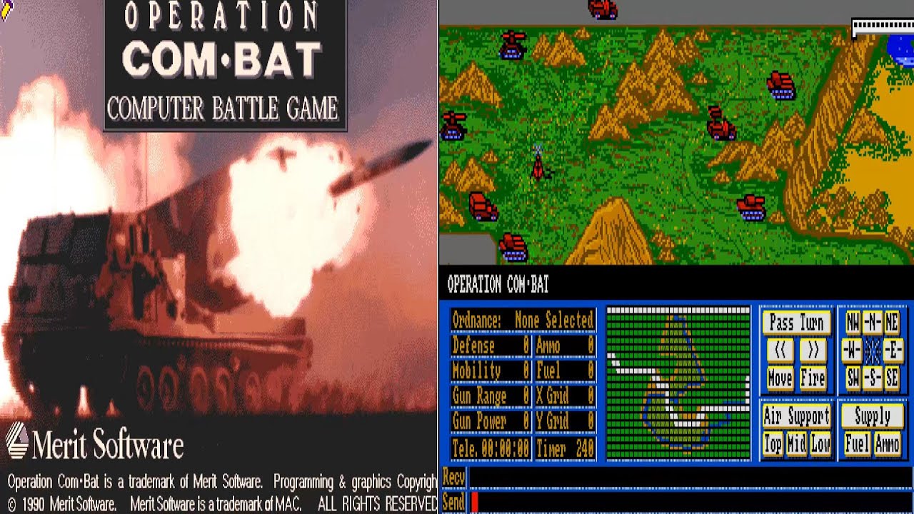 AMIGA Operation ComBat 1 Merit Software 1990 ALSO ONLINE By Scott Lamb Eab Abime Turran - YouTube