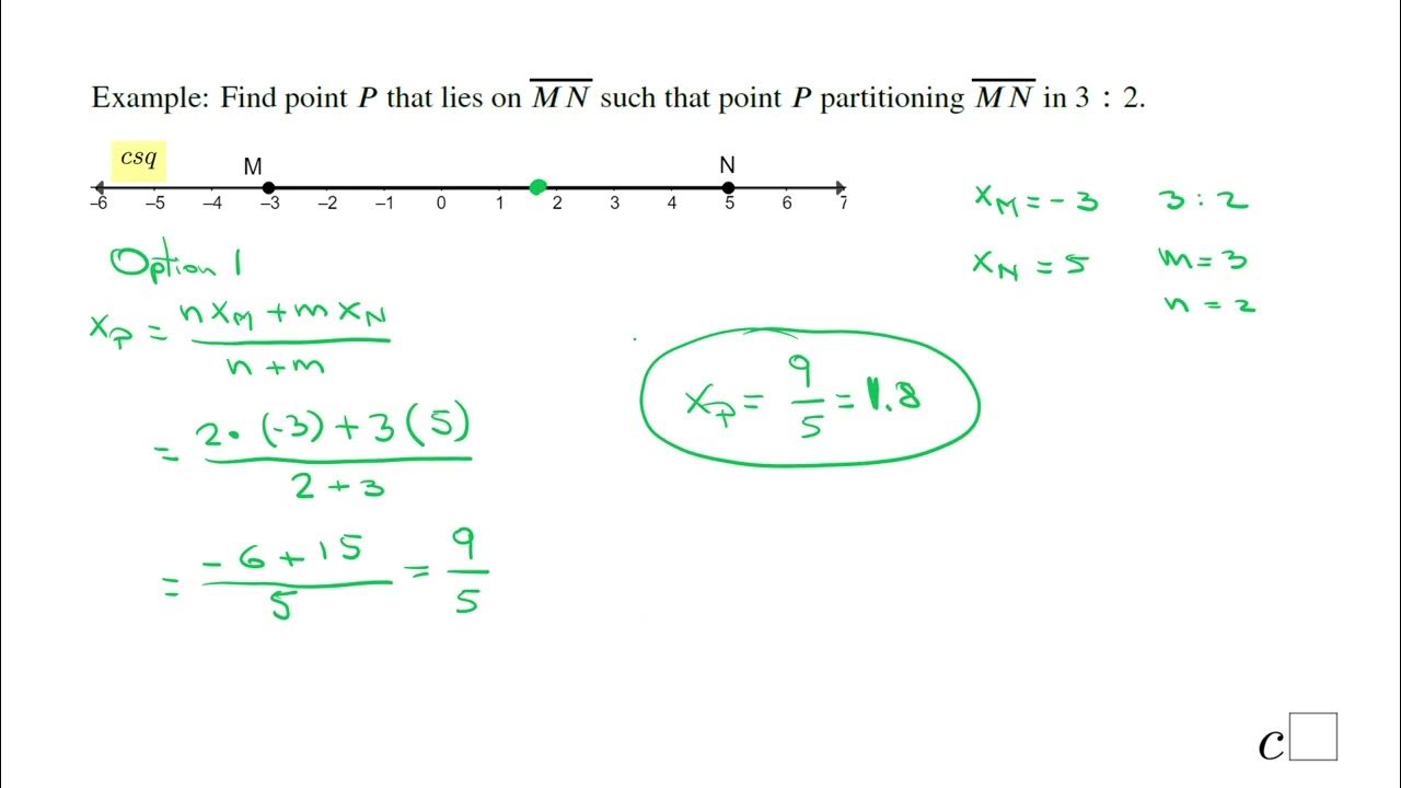 Locating Points using Ratios (Partitioning) - YouTube