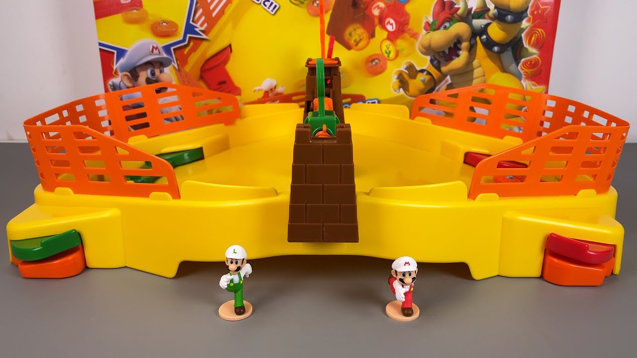 6 Minutes Unboxing ASMR Super Mario Mario Fireball Arena Desktop Toy ...