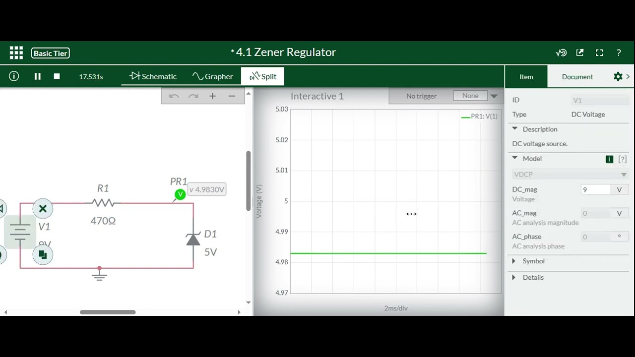 Zener Diode Regulation with Variable Input voltage ( Multisim) - YouTube